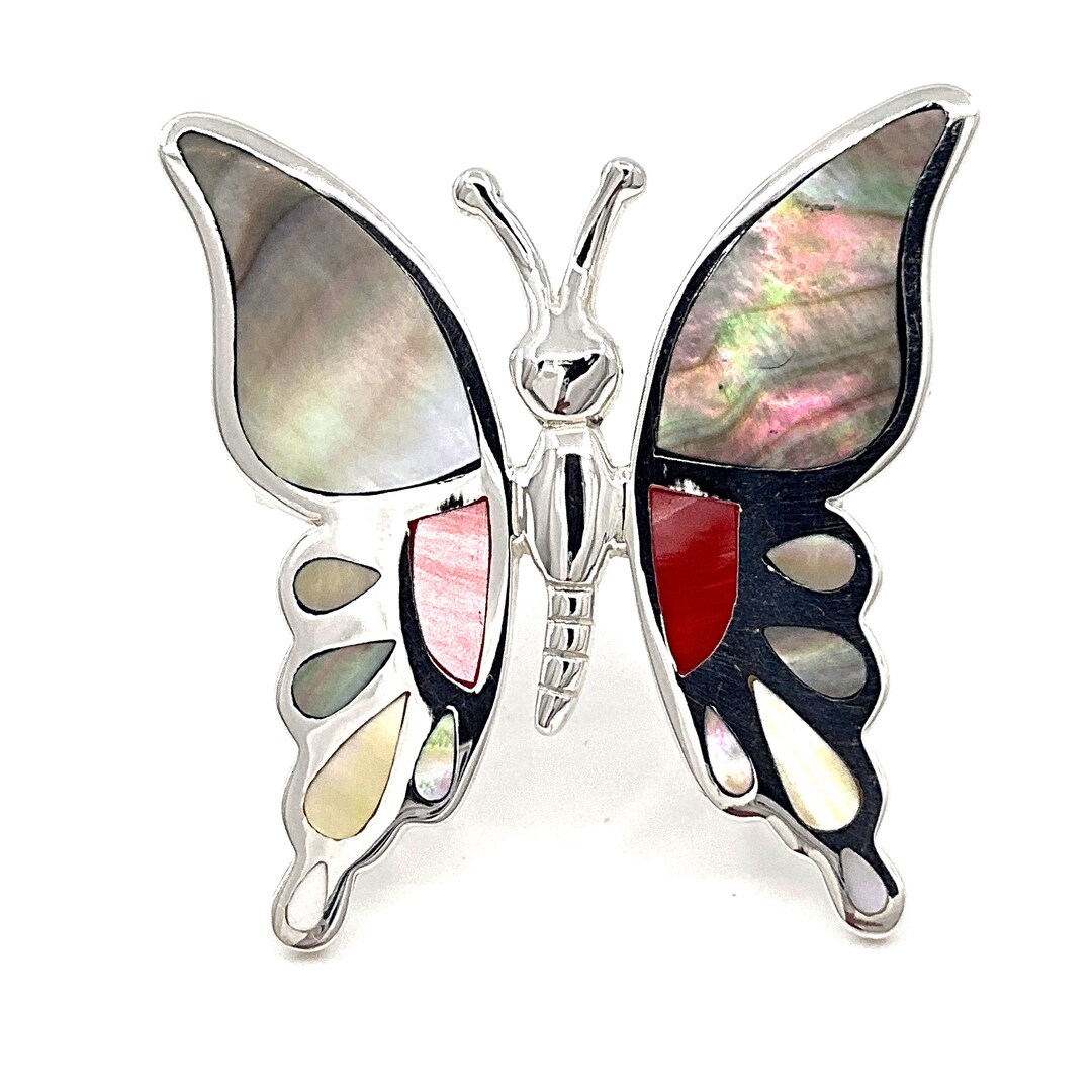 Butterfly Brooch Pin Sterling Silver 925 British Hallmarks Set With A ...