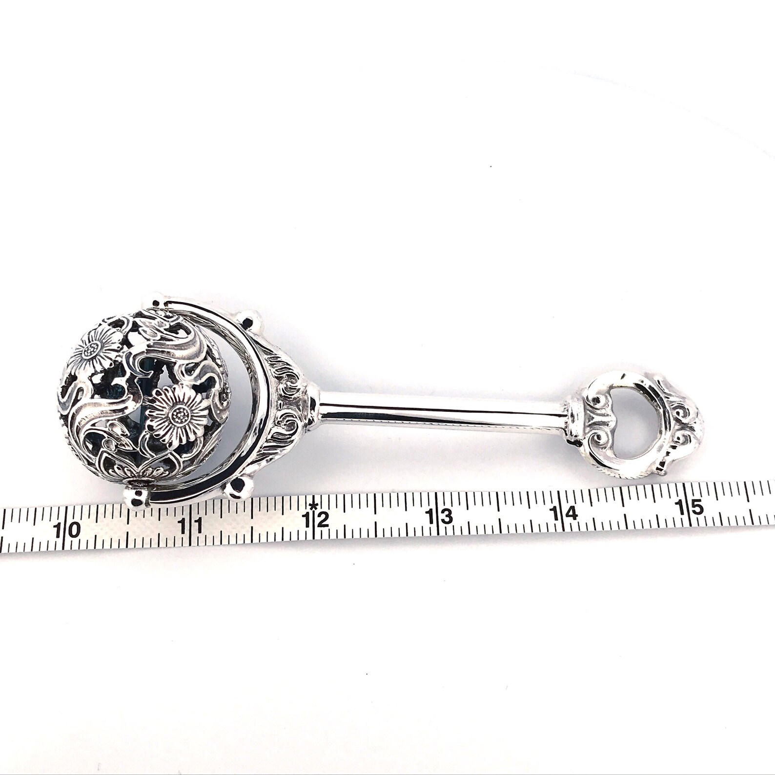 Spinning Baby Rattle Victorian Style 925 Sterling Silver - Etsy