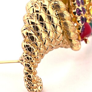 Thanksgiving Cornucopia Horn of Plenty Pin Brooch Style Gold - Etsy