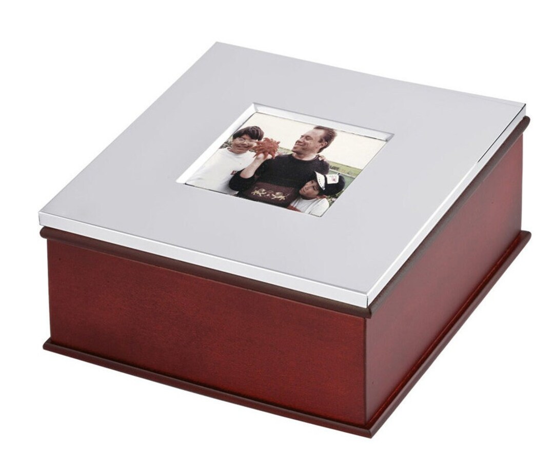 Keepsake Box With Photo Frame Lid 925 Sterling Silver English Hallmarks ...
