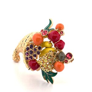 Thanksgiving Cornucopia Horn of Plenty Pin Brooch Style Gold - Etsy