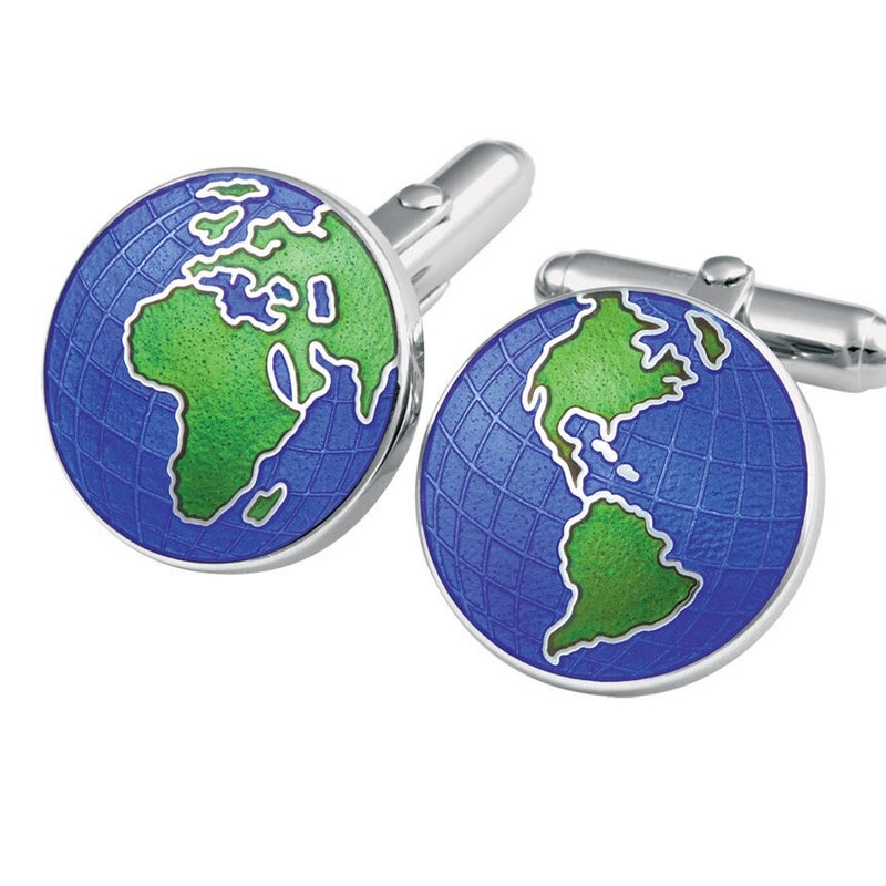 Globe Cufflinks - Etsy