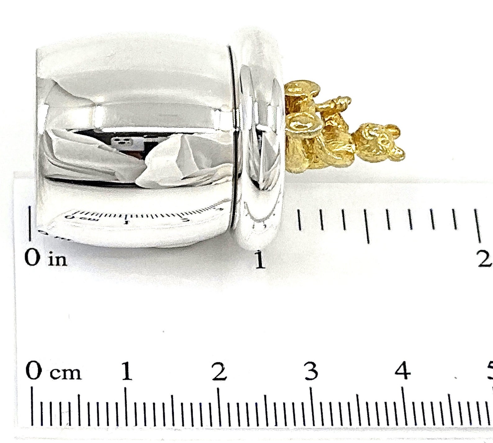 Sterling Silver Teddy Bear Tooth Fairy Box, Gold Plated Accent - Etsy