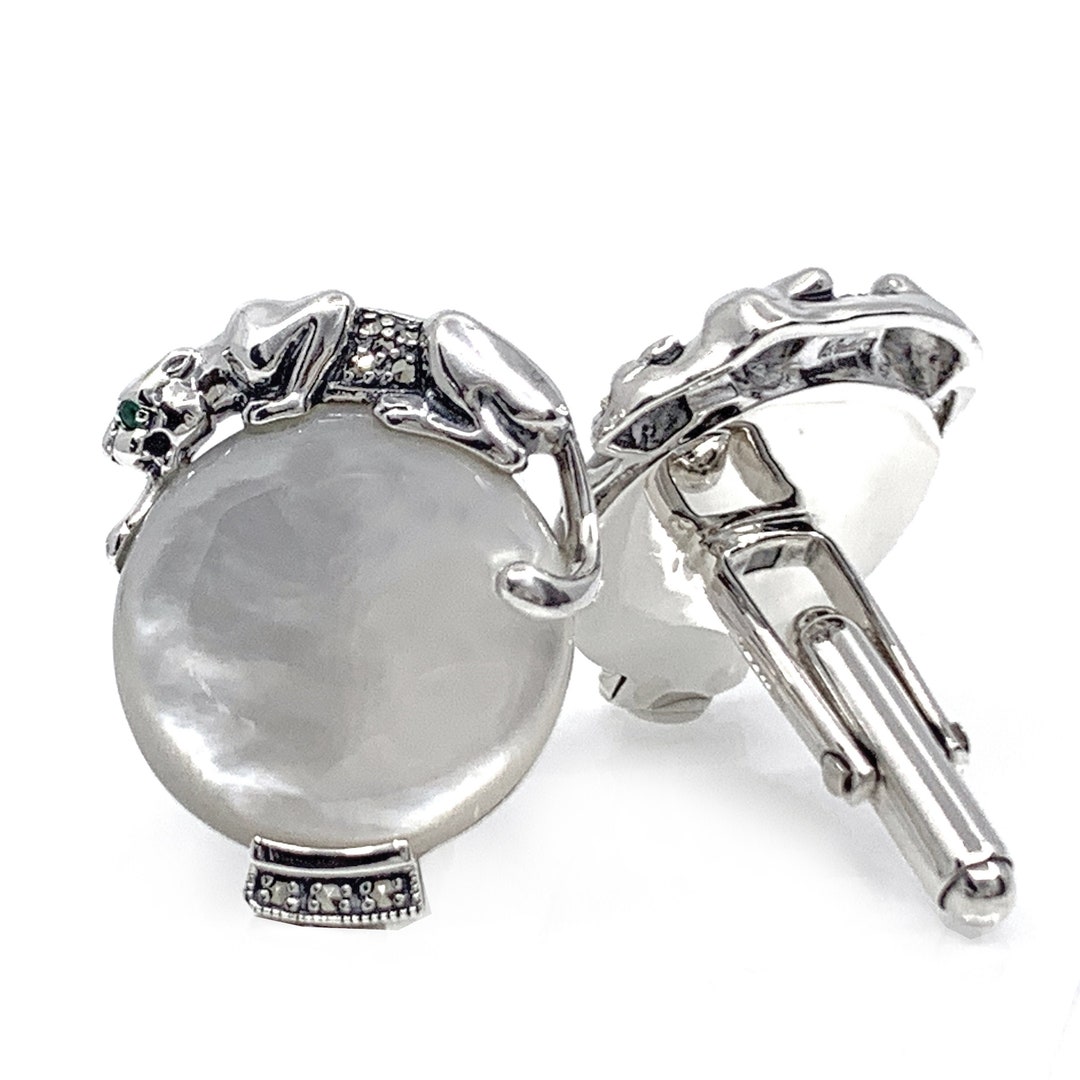 Panther Cufflinks Art Deco Style 925 Sterling Silver English Hallmarks ...