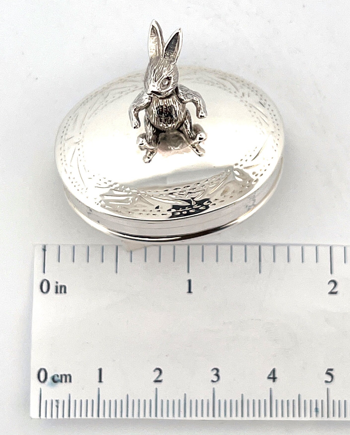 Rabbit Pill Box Keepsake Victorian Style 925 Sterling Silver - Etsy