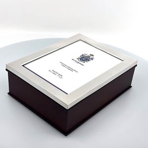 Wooden Photo Frame Keepsake Box 925 Hallmarked Sterling Silver by ...
