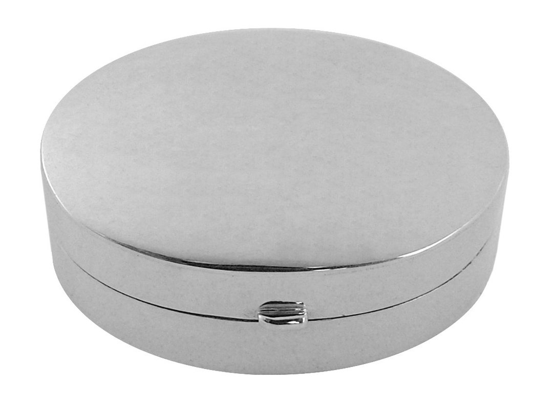 Medium Plain Oval Pill Box 925 Sterling Silver English Hallmarks by ...