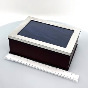Wooden Photo Frame Keepsake Box 925 Hallmarked Sterling Silver by ...