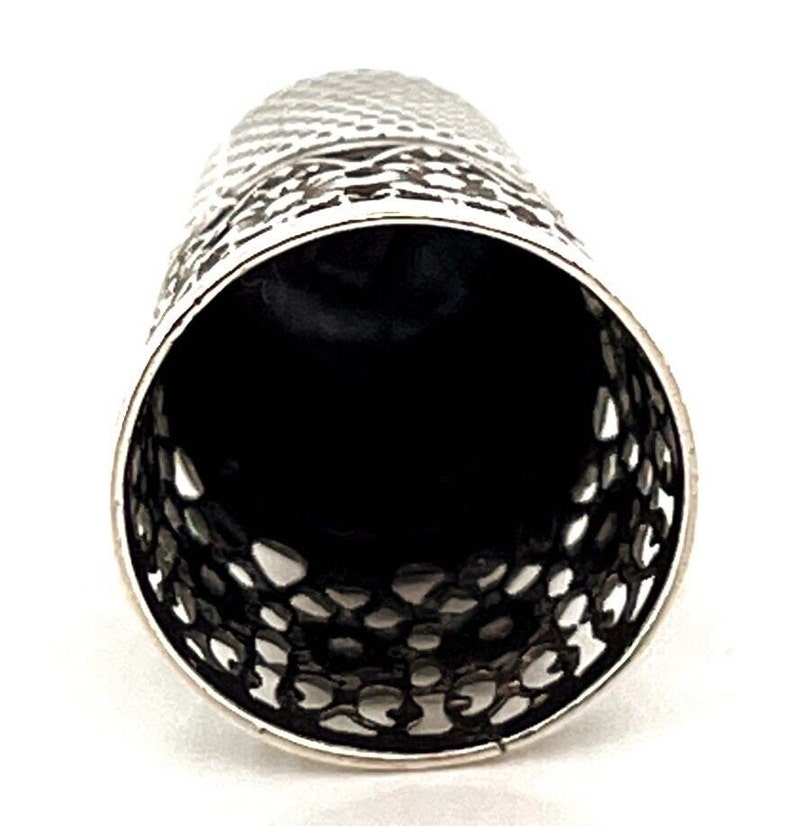 Floral Pattern Victorian Style Thimble Sterling Silver 925 English ...