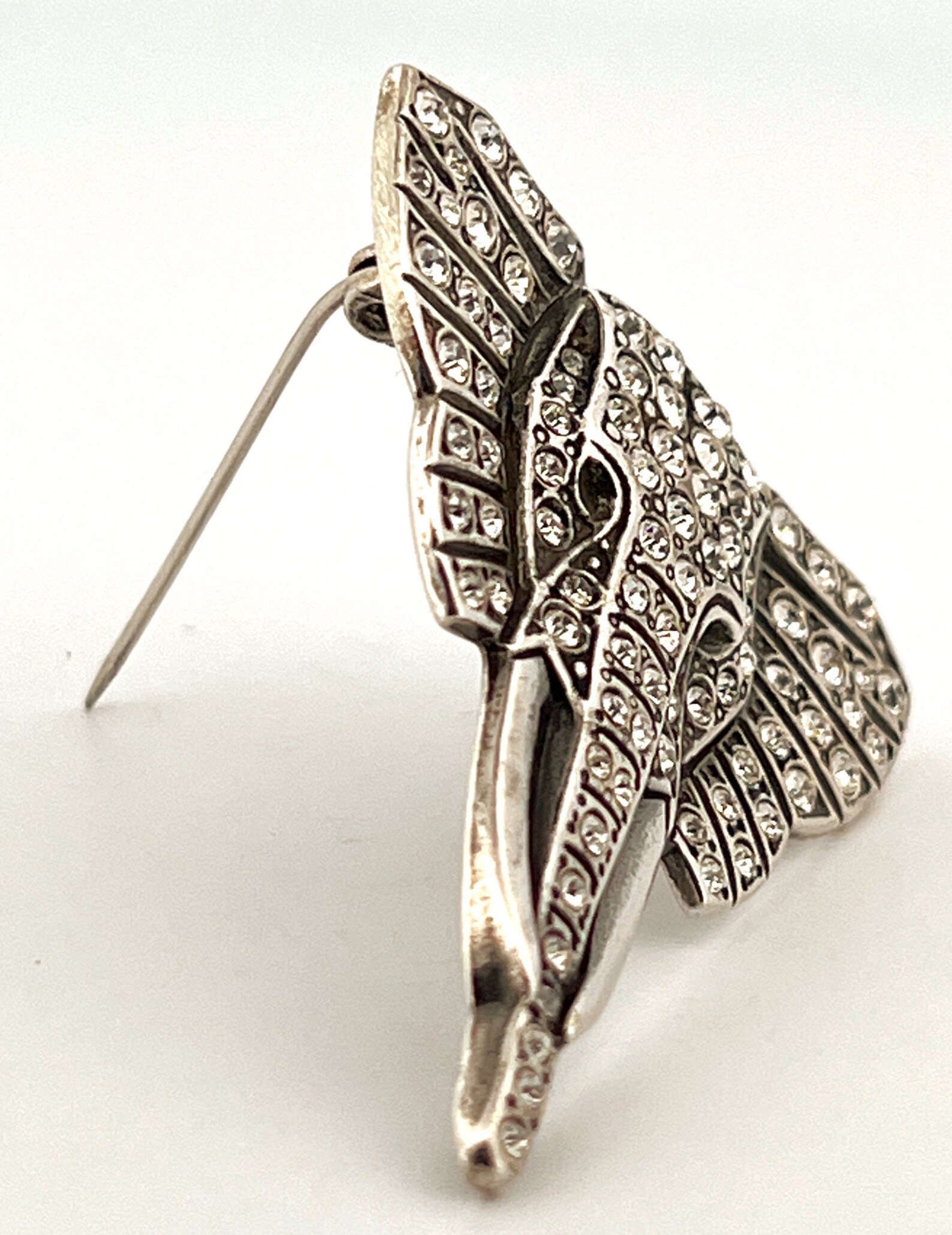 Elephant Pin Brooch 925 Sterling Silver English Hallmarks Set With ...