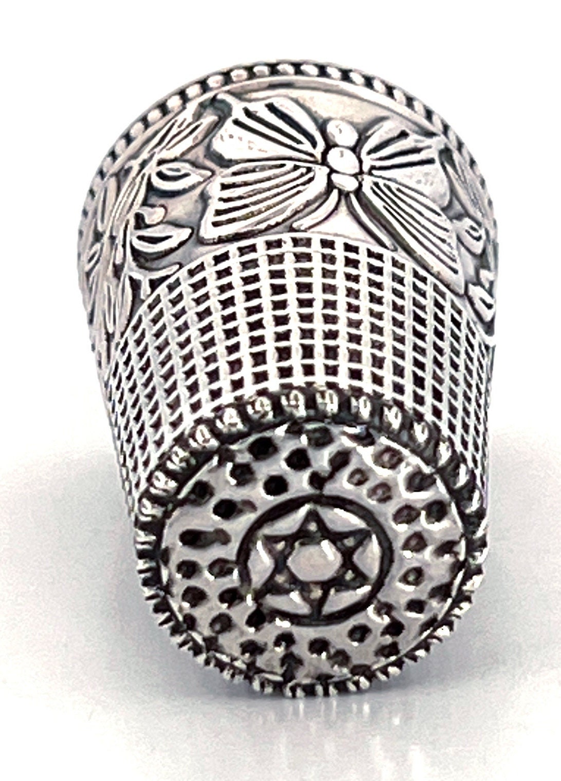 Butterfly Thimble Victorian Style 925 Sterling Silver English Hallmarks ...