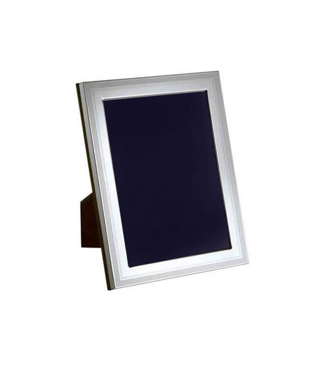 Sterling Silver Photo Frame Hatch Border Mahogany Finished Wooden Back ...