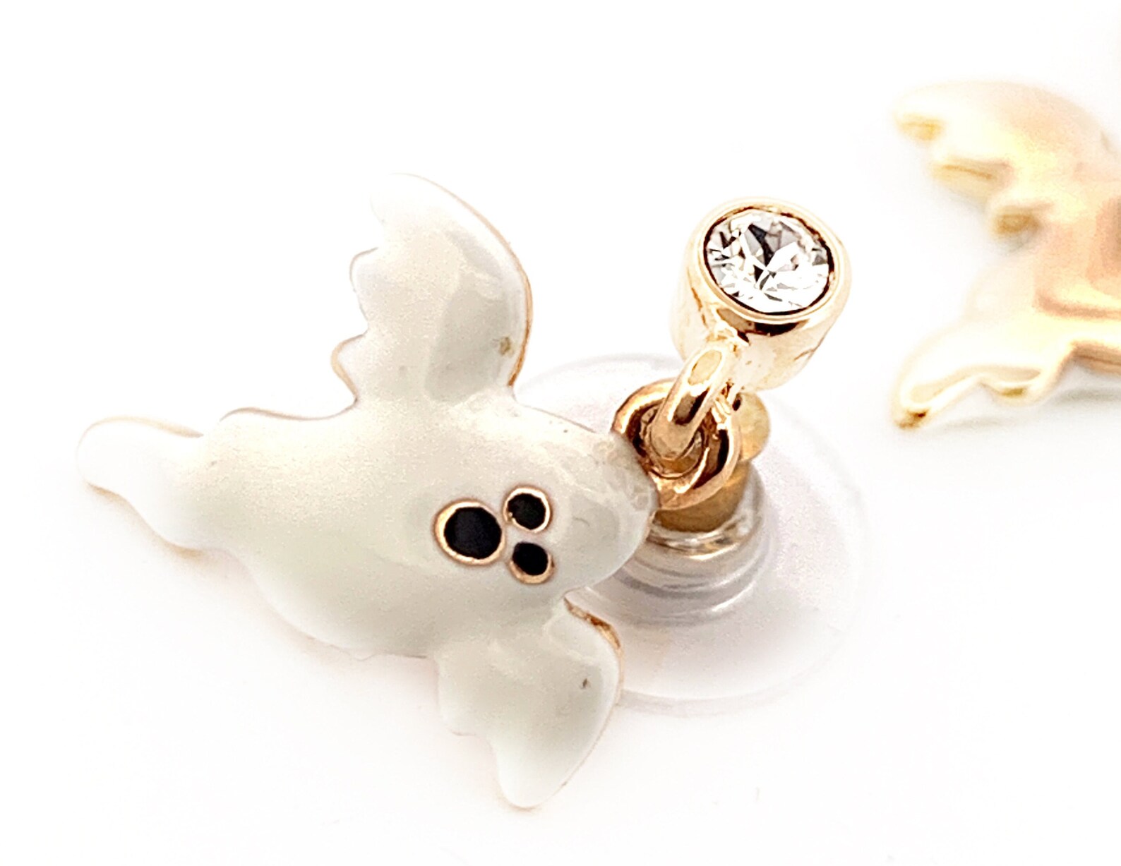 Ghosts Go Boo Earrings Gold Plated Metal Alloy With Enamel and ...
