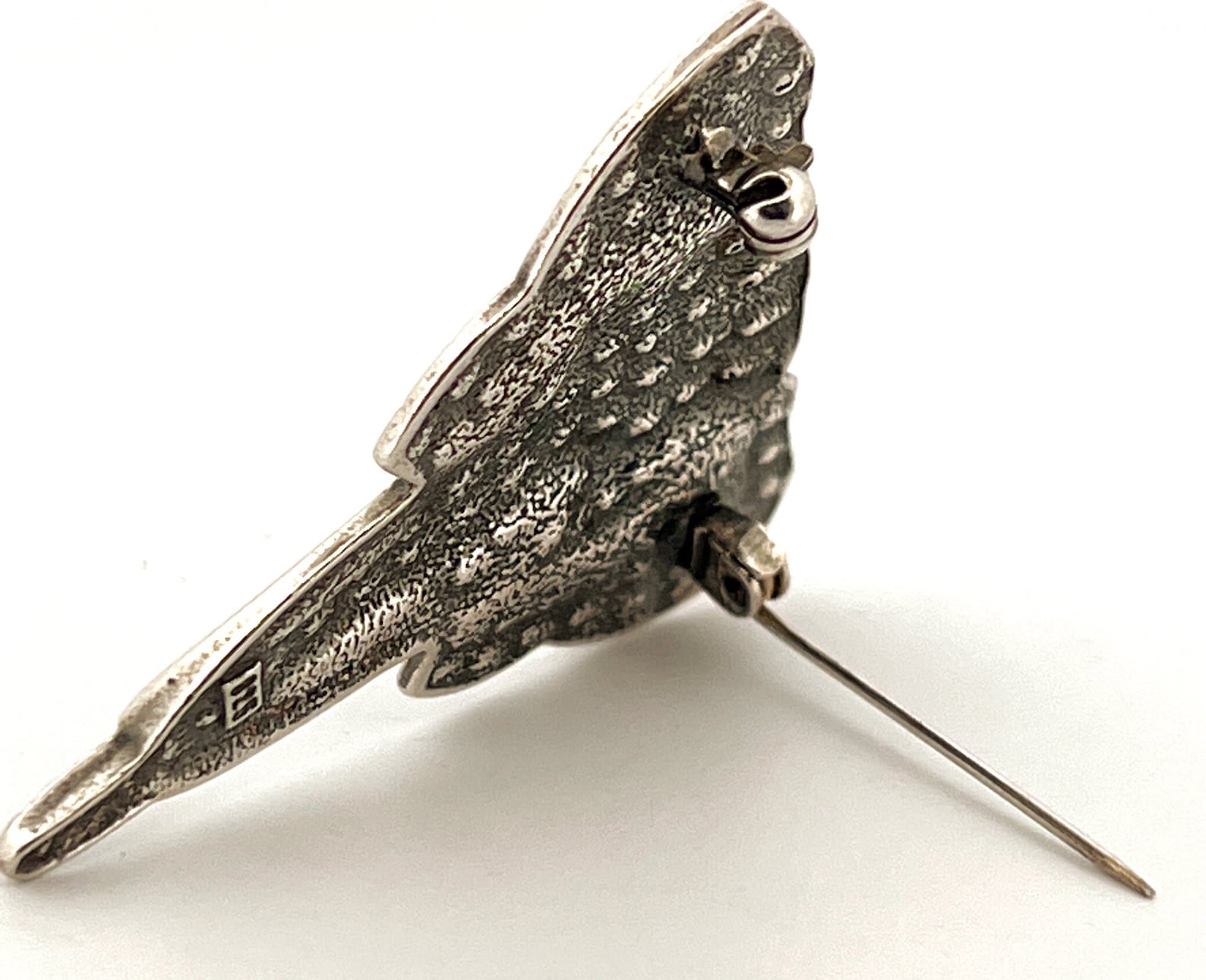 Elephant Pin Brooch 925 Sterling Silver English Hallmarks Set With ...