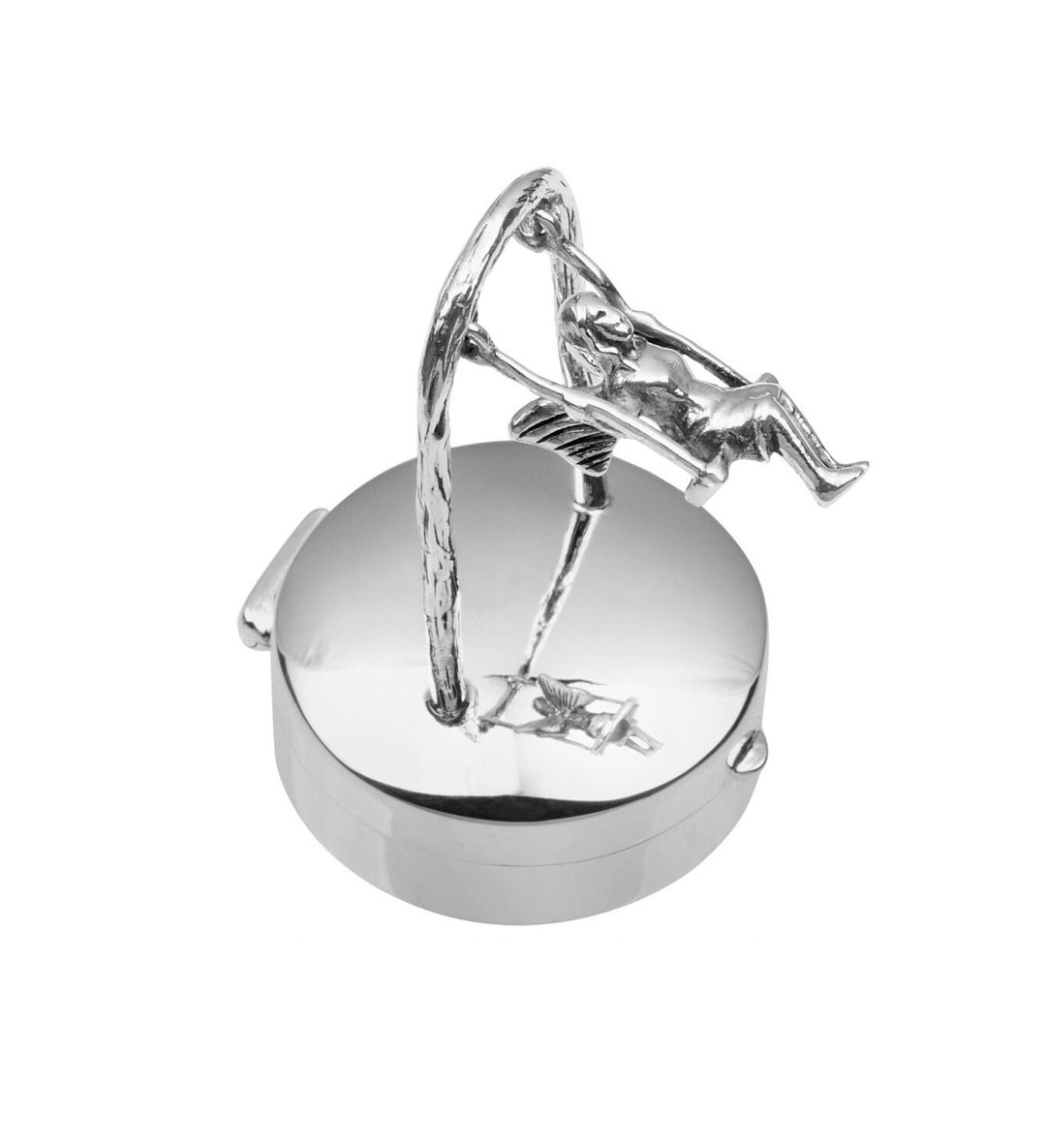 Fairy on Swing Pill Box 925 Sterling Silver English Hallmarks by ...