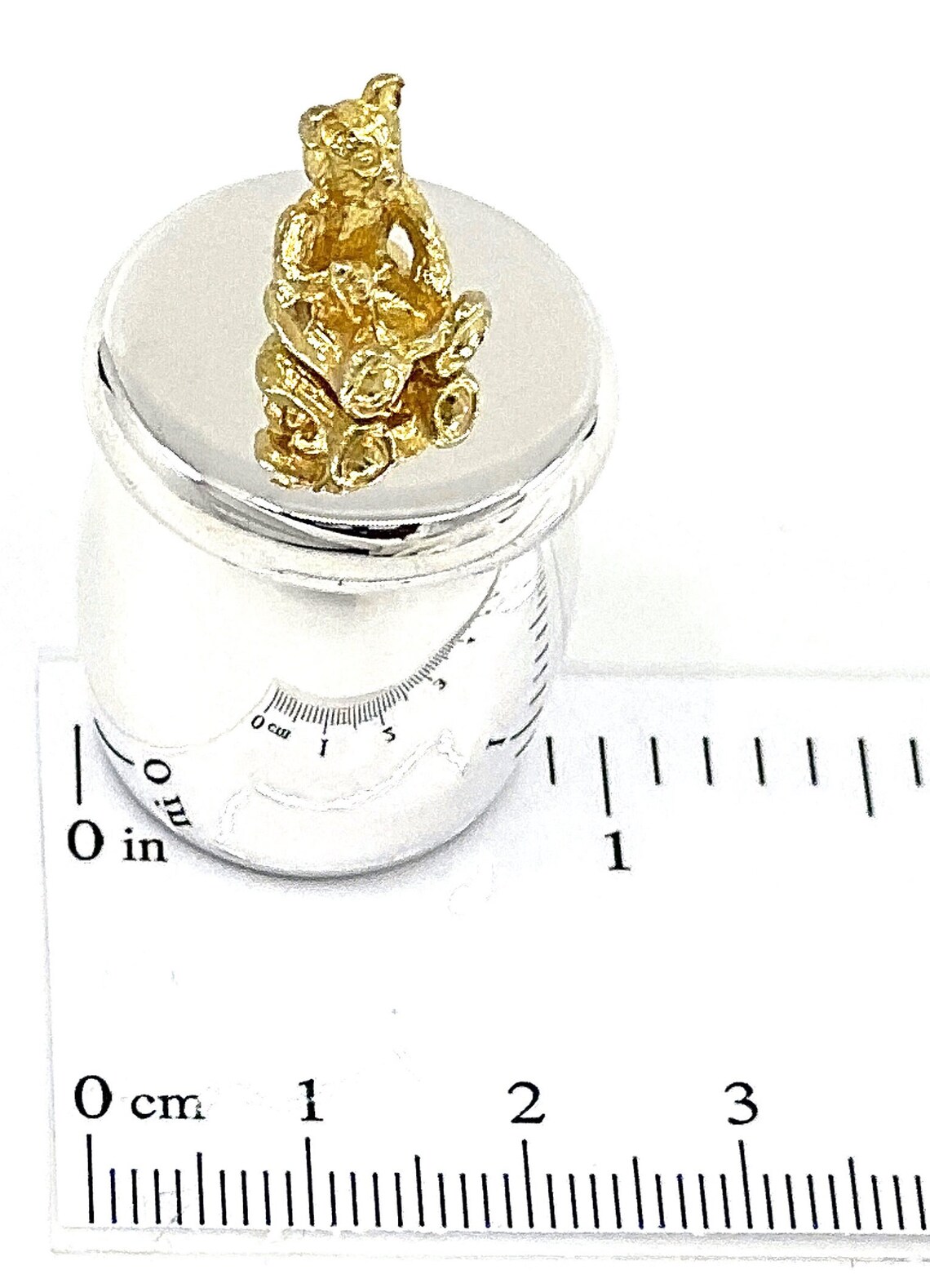 Sterling Silver Teddy Bear Tooth Fairy Box, Gold Plated Accent - Etsy