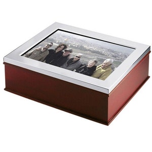 Wooden Photo Frame Keepsake Box 925 Hallmarked Sterling Silver by ...