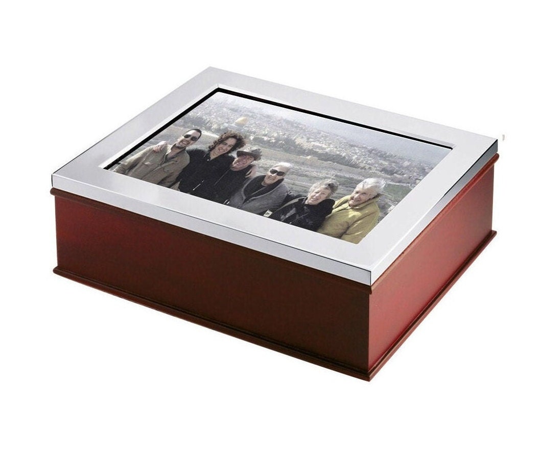 Wooden Photo Frame Keepsake Box 925 Hallmarked Sterling Silver by ...