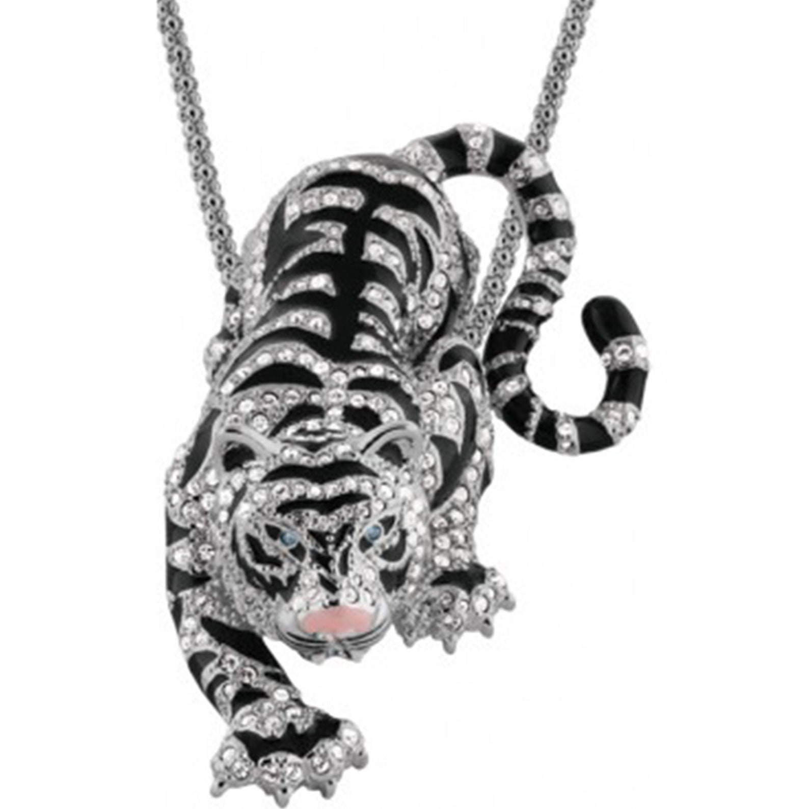 Siberian Tiger Pin Brooch Pendant Rhodium Plated Metal Alloy - Etsy