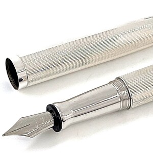 Engine Turned Fountain Pen 925 Sterling Silver English Hallmarks by ...