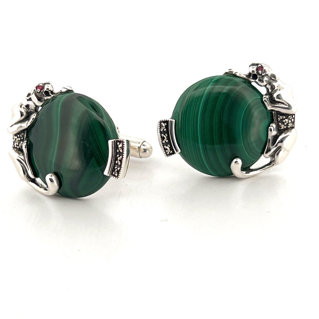 Panther Cufflinks Art Deco Style 925 Sterling Silver English Hallmarks ...