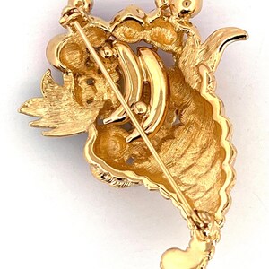 Thanksgiving Cornucopia Horn of Plenty Pin Brooch Style Gold Plated Set ...