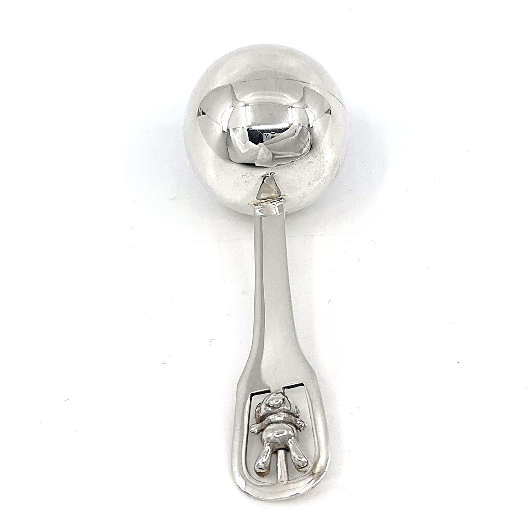 Edwardian Style Spinning Rabbit Christening Gift 925 Sterling Silver ...