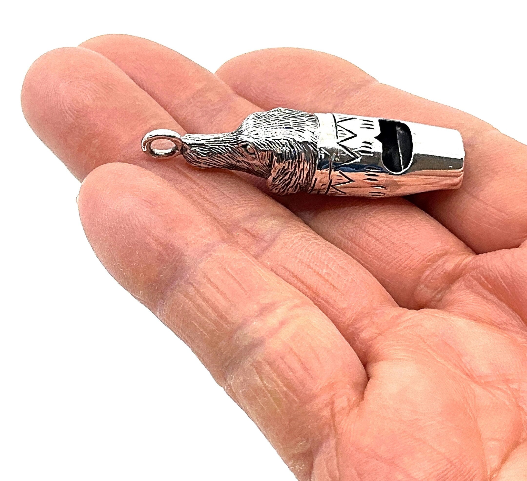 Gun Dog Whistle Pendant Victorian Style 925 Sterling Silver - Etsy