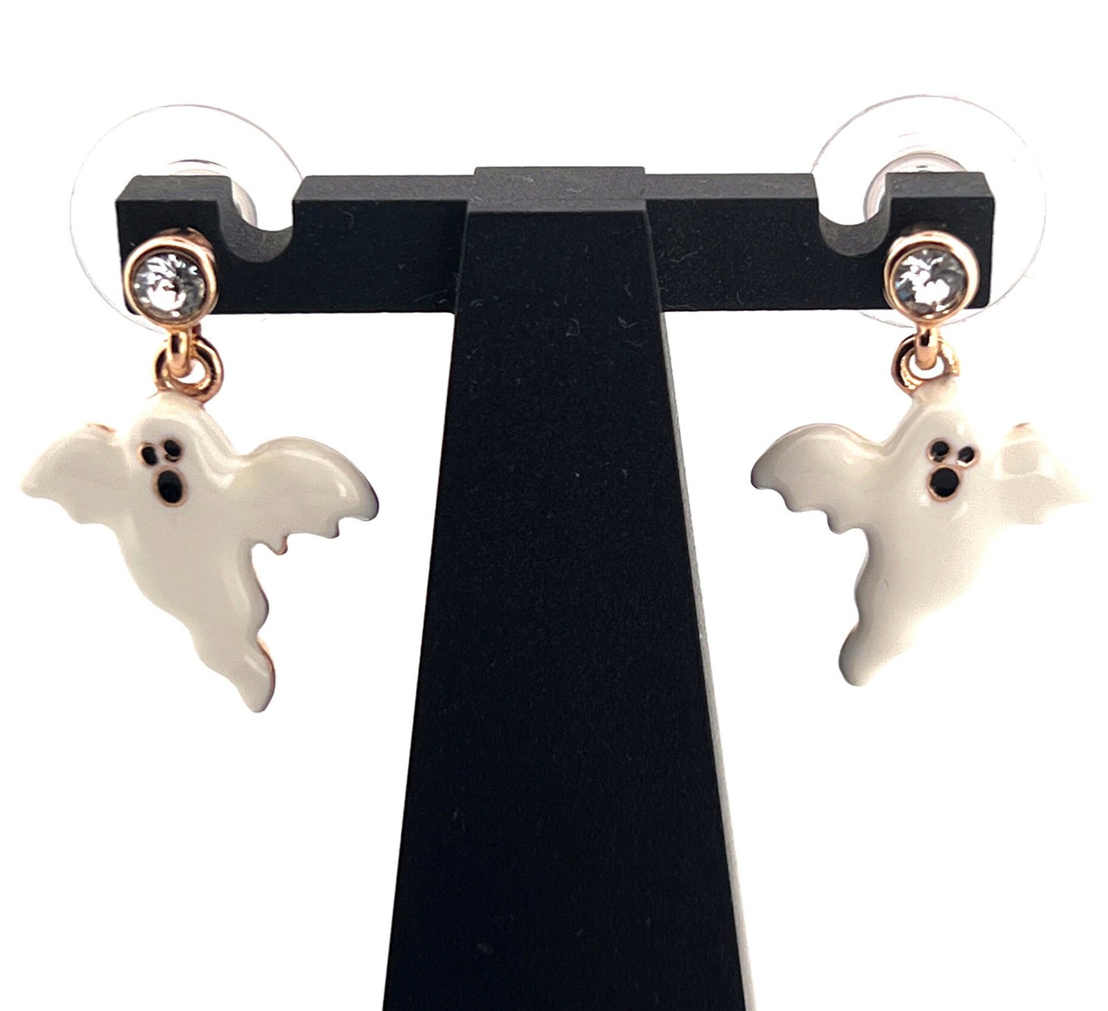 Ghosts Go Boo Earrings Gold Plated Metal Alloy With Enamel and ...