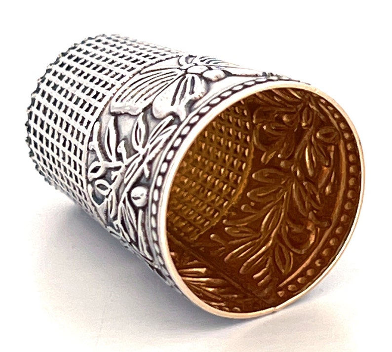 Butterfly Thimble Victorian Style 925 Sterling Silver English Hallmarks ...