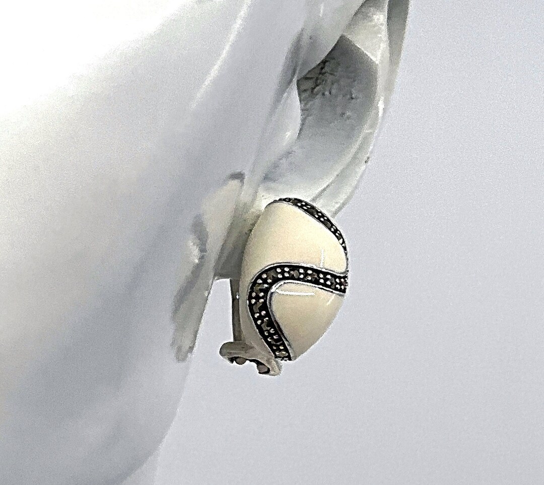 Elegant Stud Earrings Elizabethan Style 925 Sterling Silver English ...