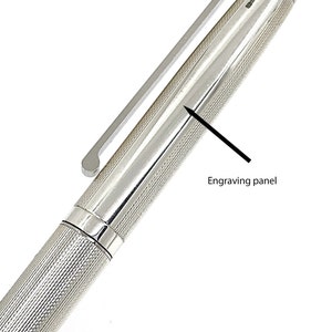 Engine Turned Ballpoint Pen 925 Sterling Silver English Hallmarks - Etsy