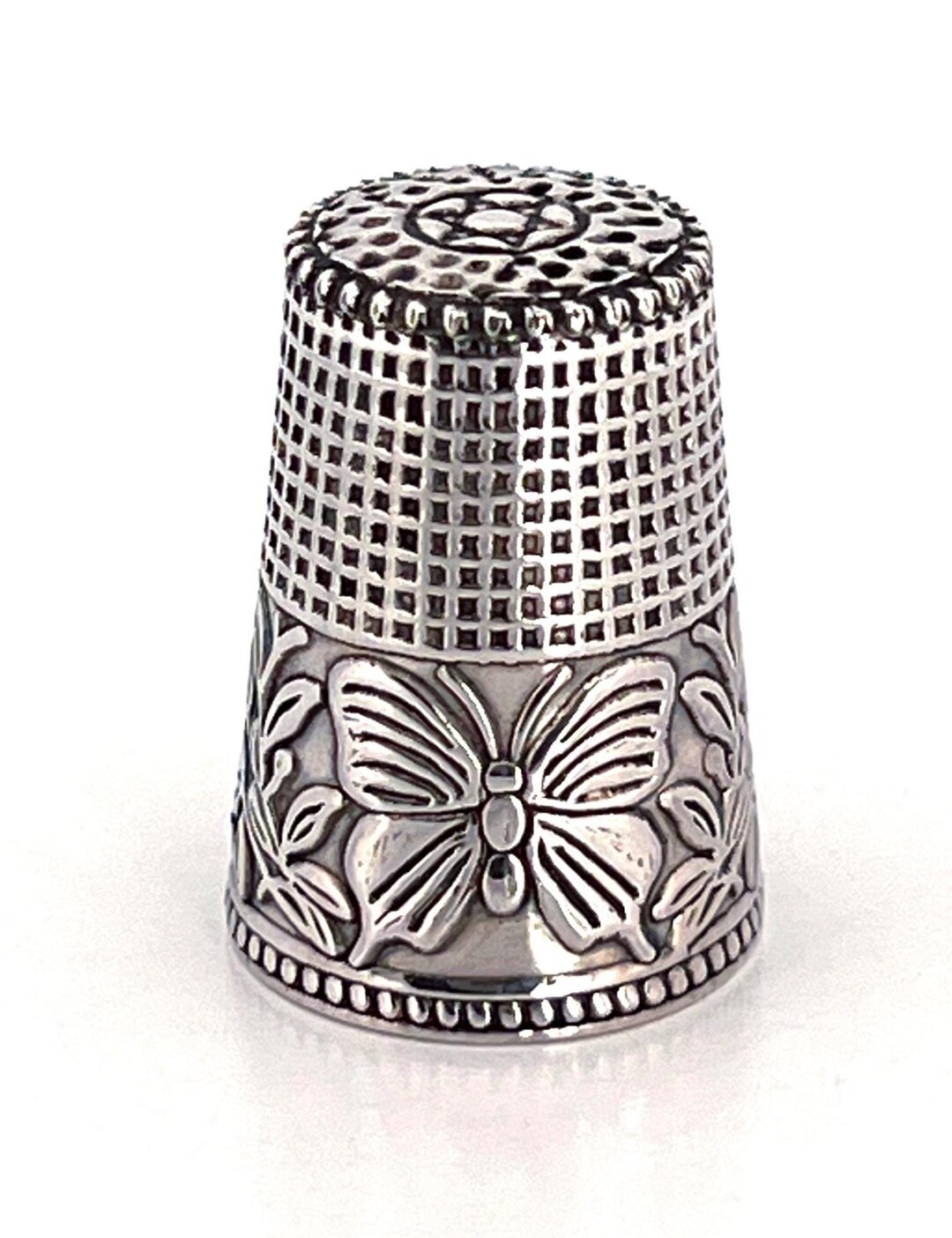 Butterfly Thimble Victorian Style 925 Sterling Silver English Hallmarks ...