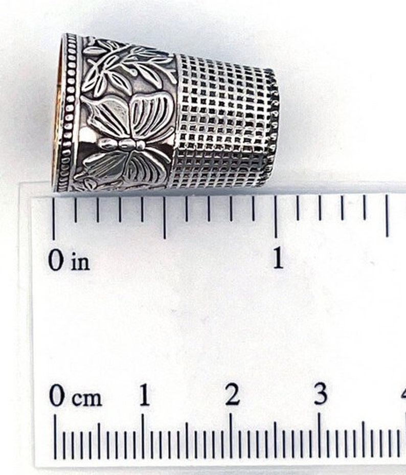 Butterfly Thimble Victorian Style 925 Sterling Silver English Hallmarks ...