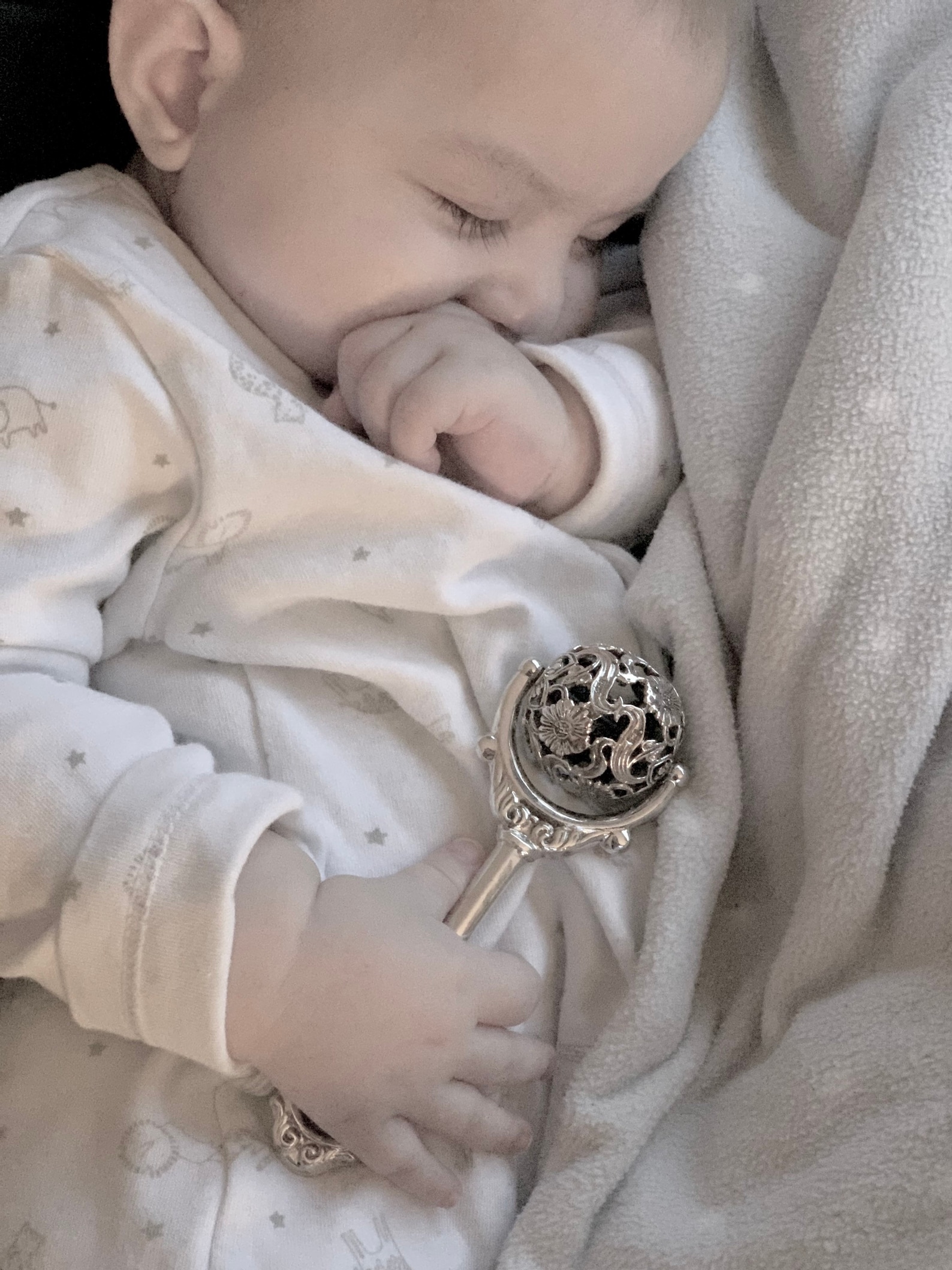 Spinning Baby Rattle Victorian Style 925 Sterling Silver - Etsy