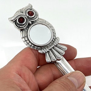 Owl Magnifying Glass Paper Knife Letter Opener 925 Sterling Silver ...