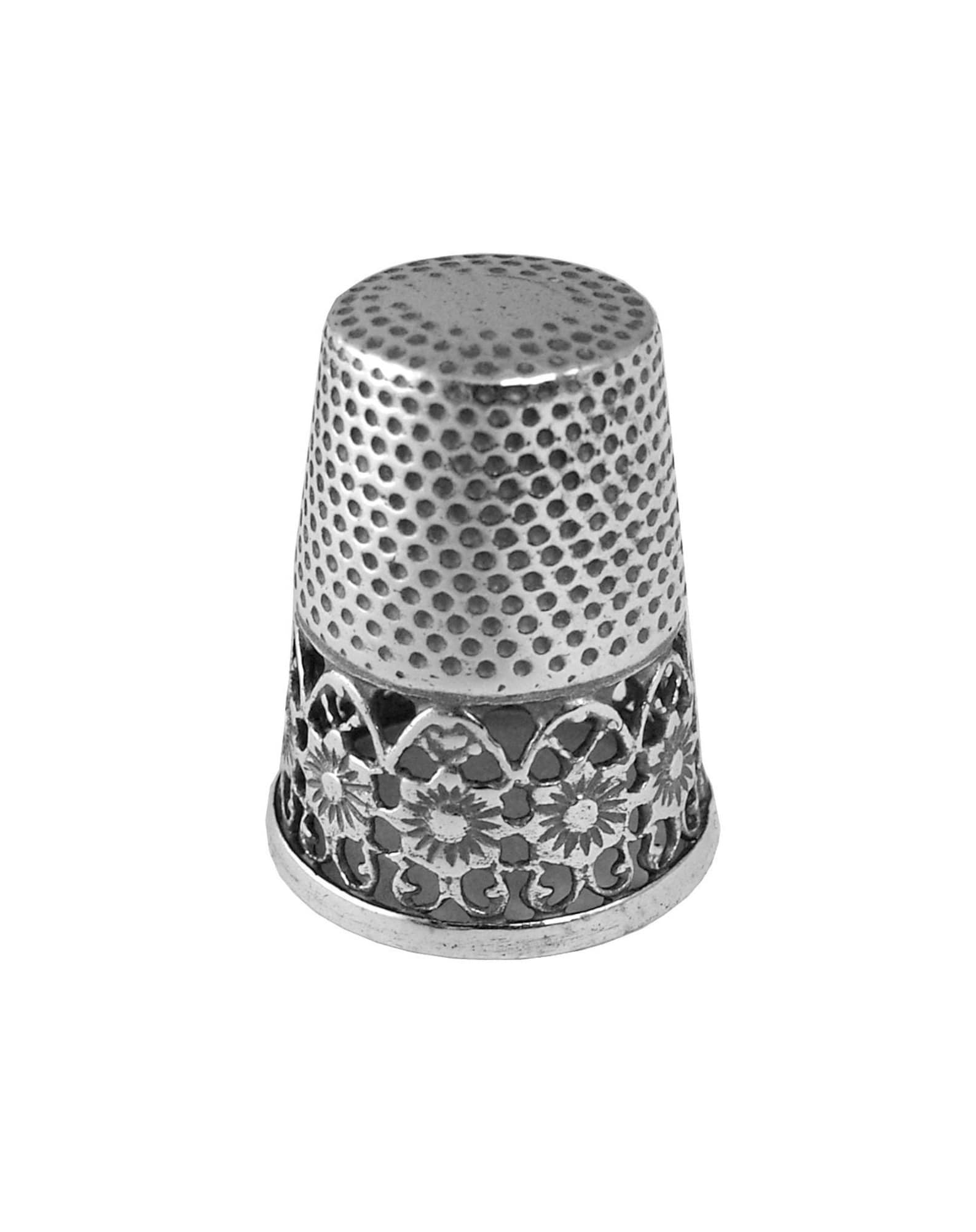 Floral Pattern Victorian Style Thimble Sterling Silver 925 English ...