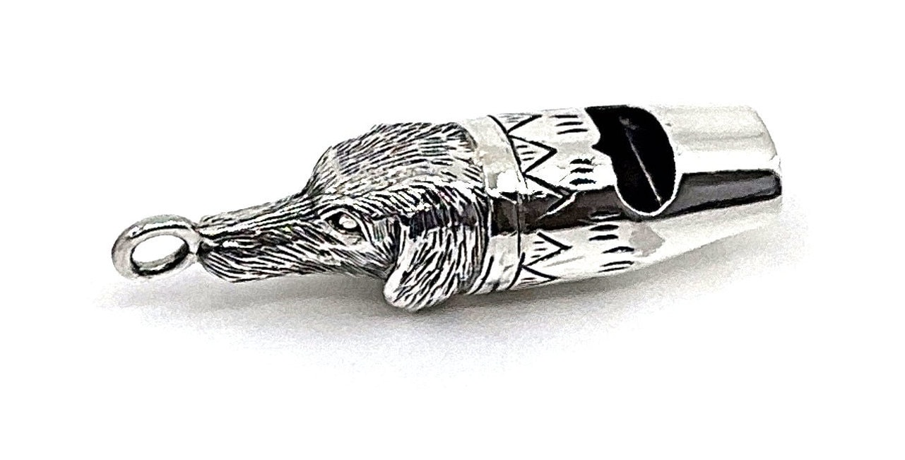 Gun Dog Whistle Pendant Victorian Style 925 Sterling Silver - Etsy