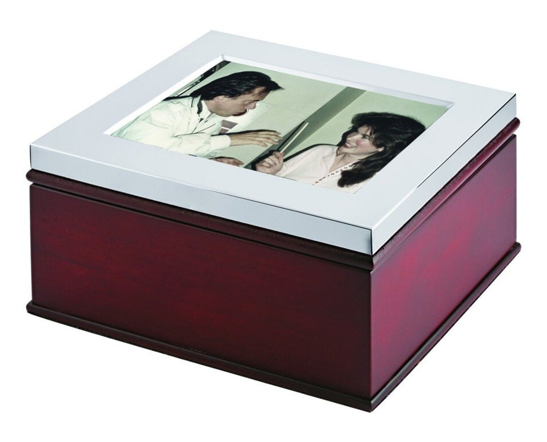 Keepsake Box With Photo Frame Lid 925 Sterling Silver English Hallmarks ...
