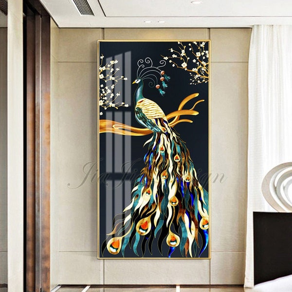 Chinese Peacock Wall Art - Etsy
