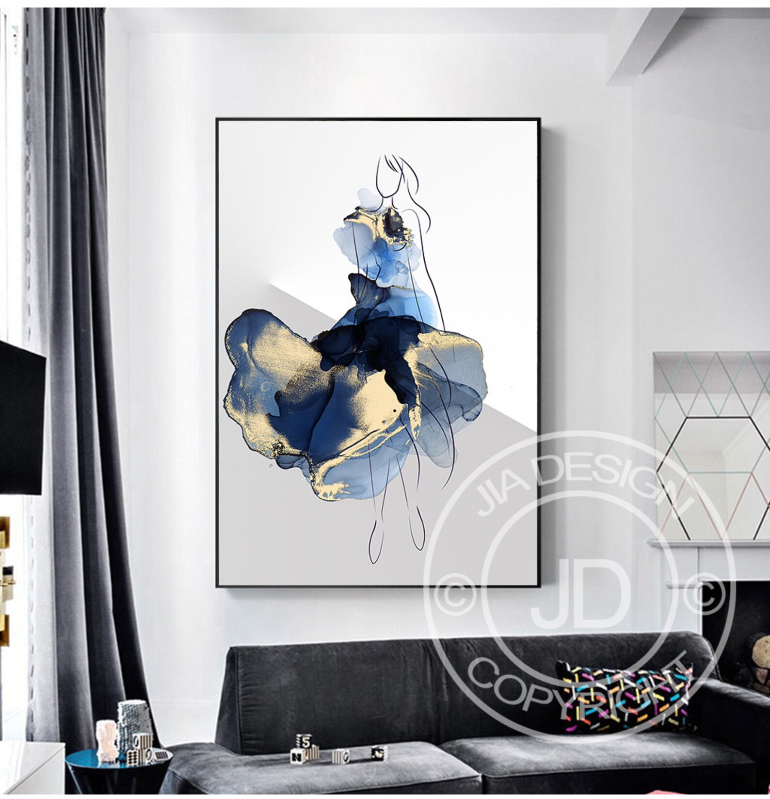 Fashion Woman Printable Gold Foil Art Inspiration Artwork - Etsy