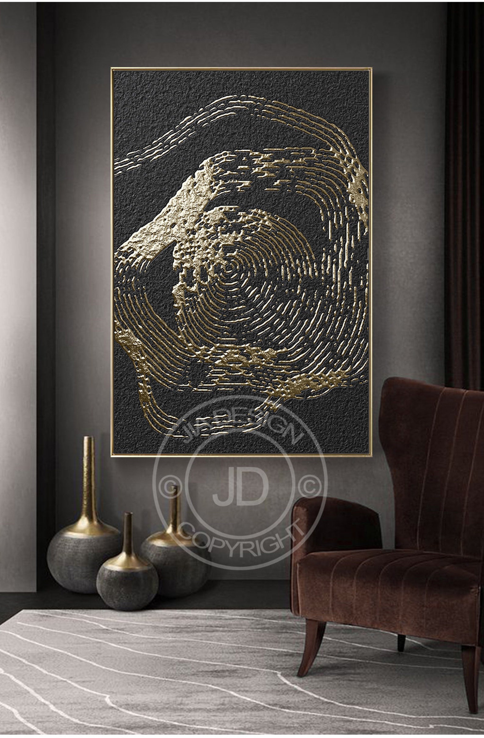 Luxury Gold Silver Series, Wall Art Printable, Digital Print Poster, 3D ...
