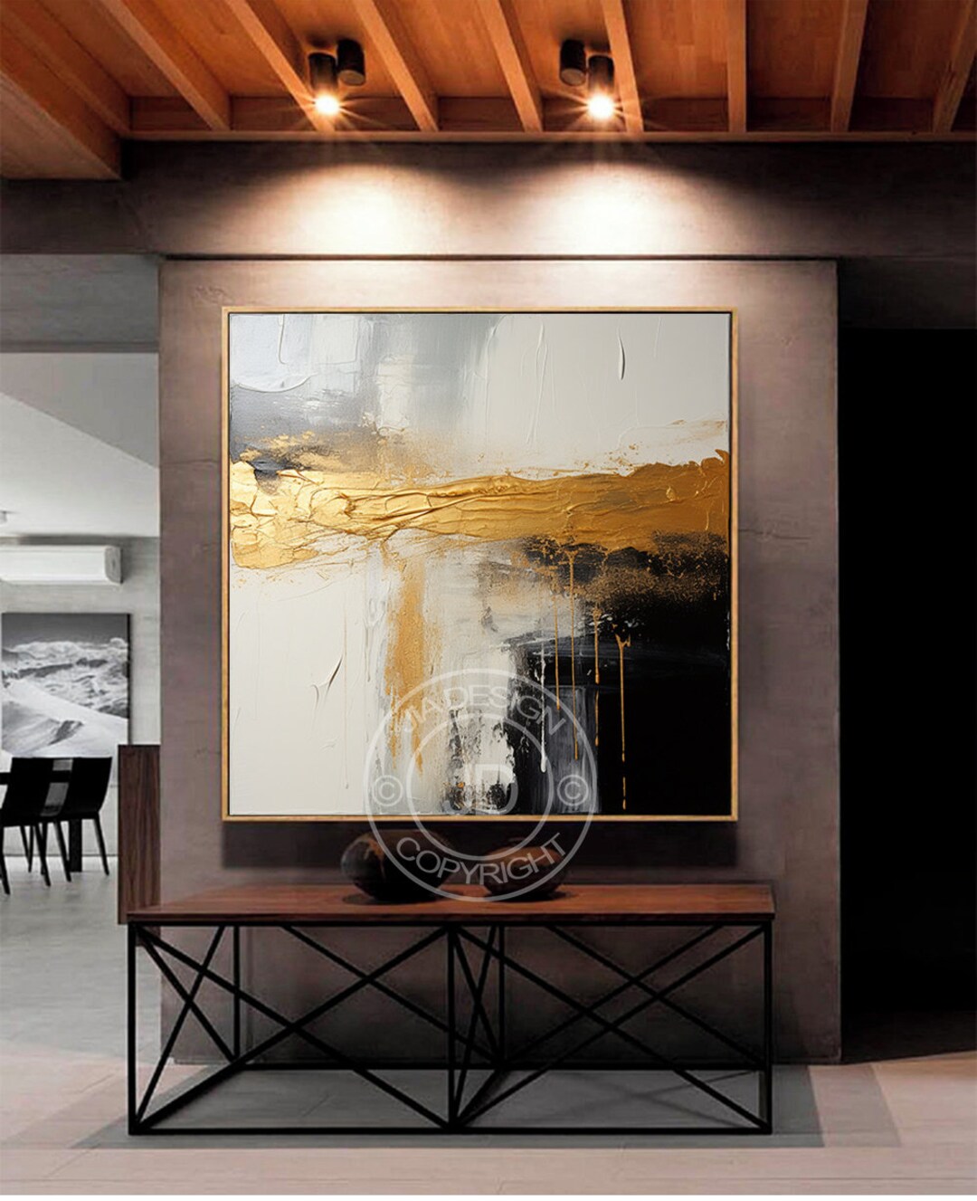 Printable Abstract Gold and Black Paintings, Mende Art, Maranao Art ...