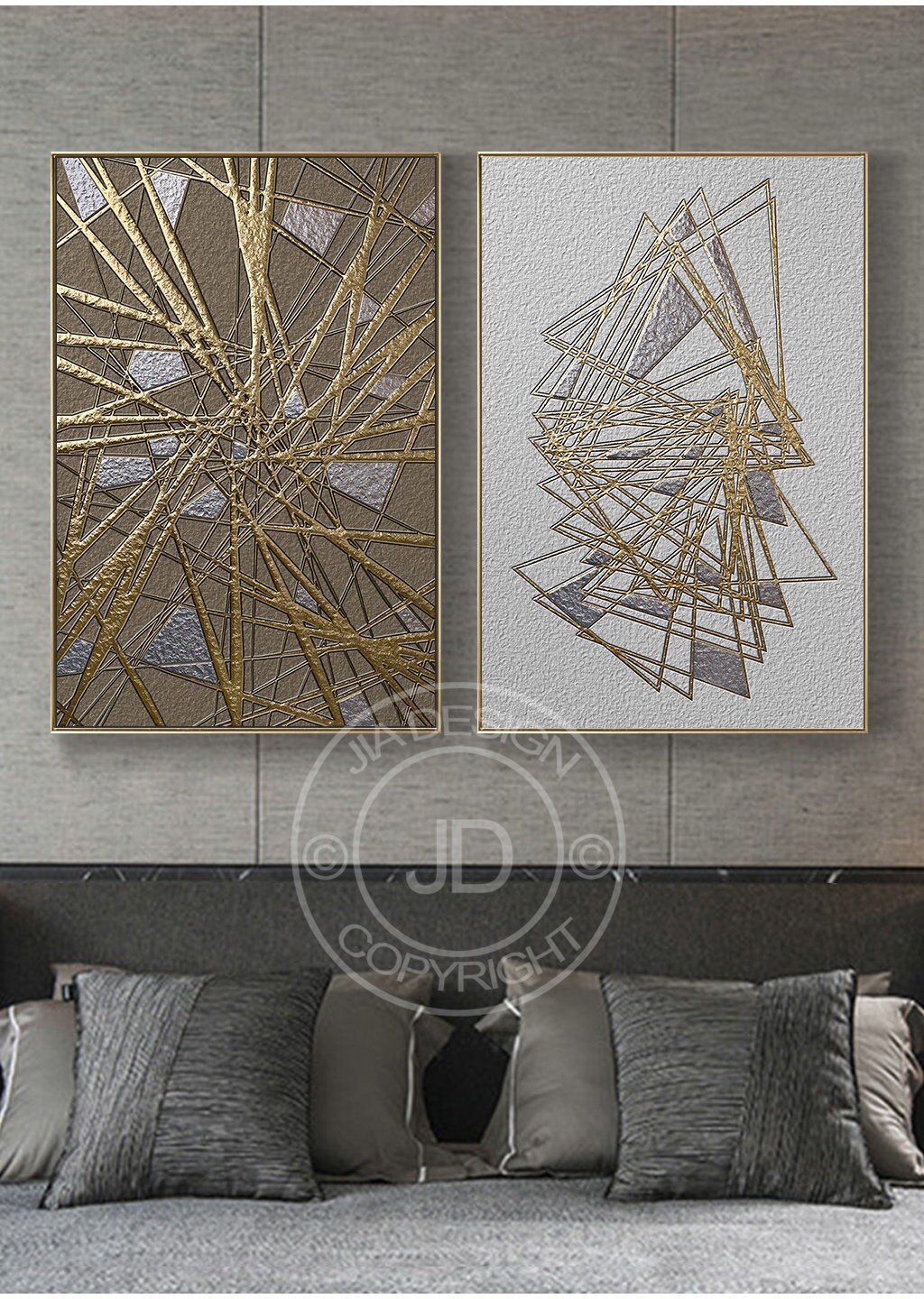 Luxury Gold Silver Series, Art and Science, Digital Print Poster ...