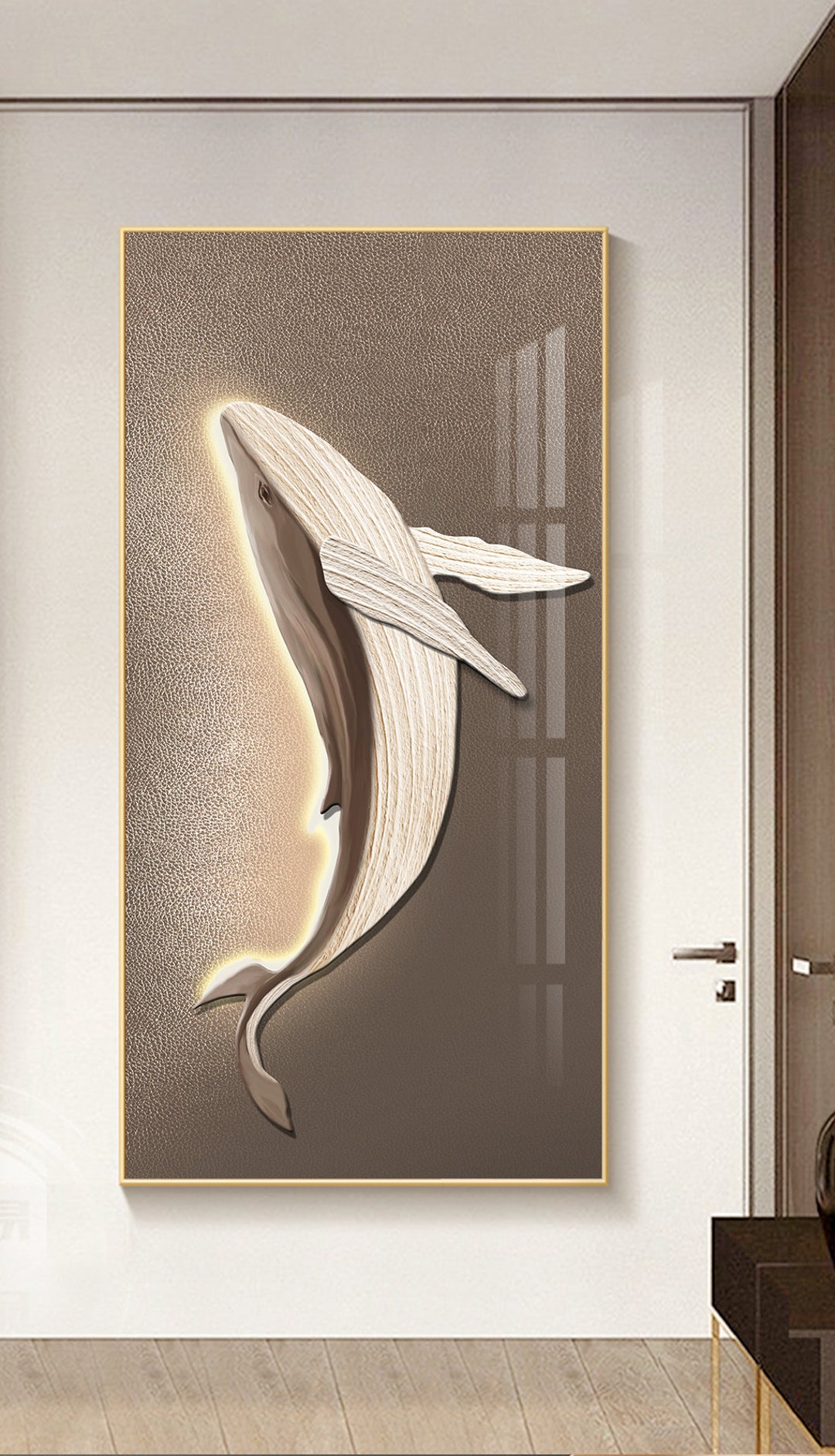 Whale Wall Art, Instant Download Printable, Minimal Shapes Whale ...