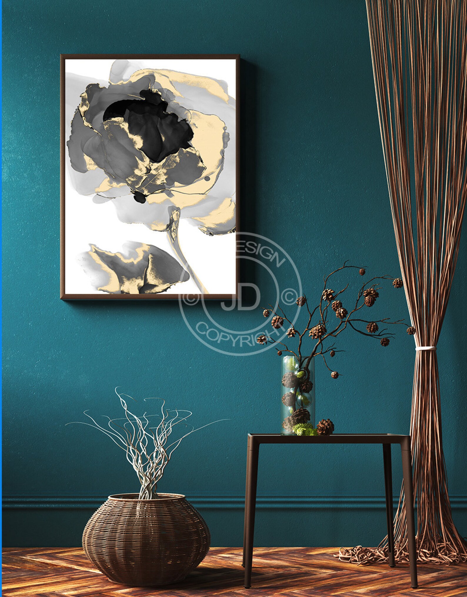 Abstract Alcohol Ink Art Printable Watercolor Flower - Etsy