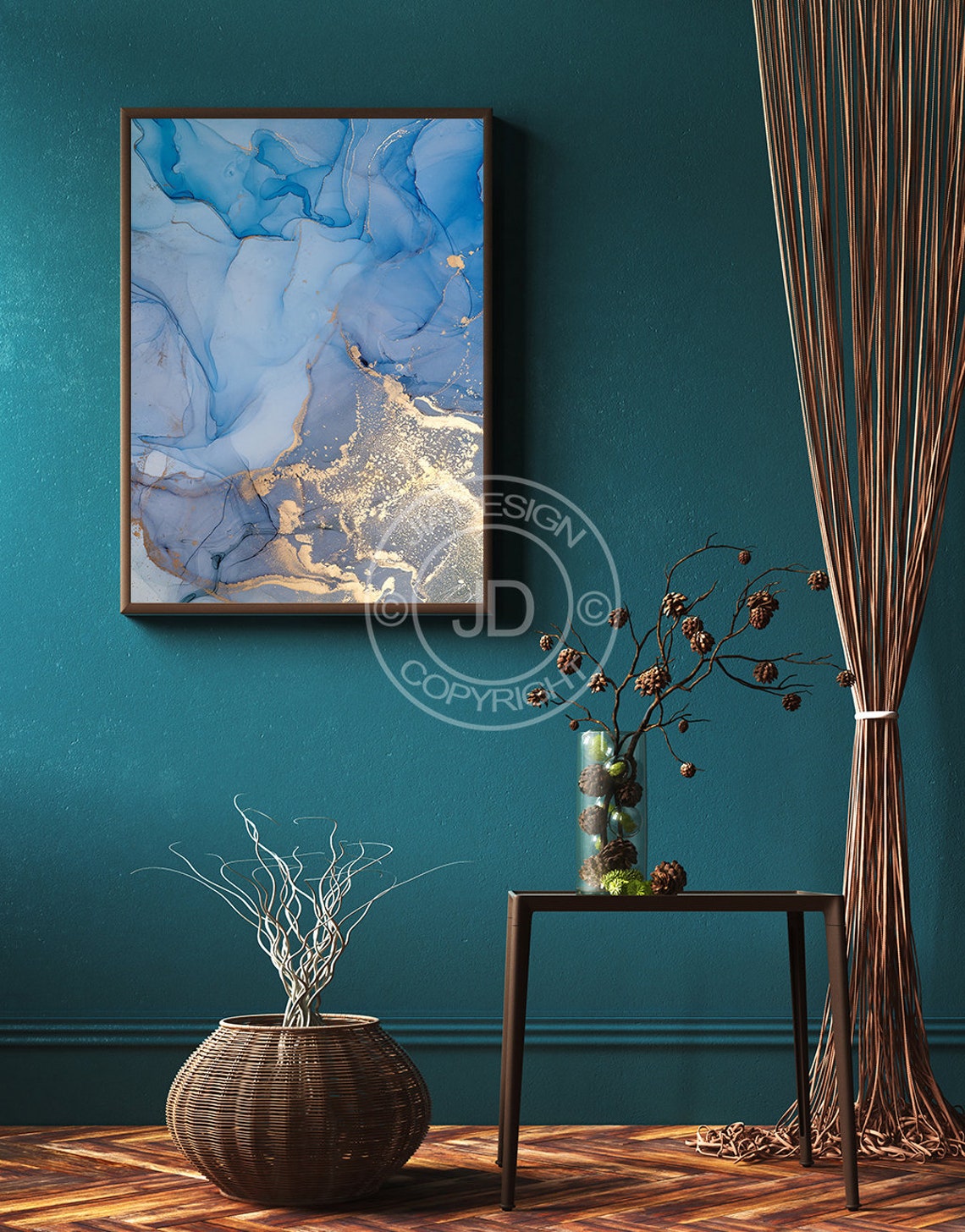 Abstract Blue Texture Background Design Wallpaper Poster - Etsy