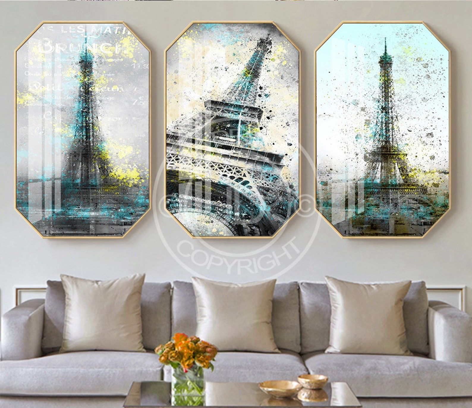 3 Sets the Eiffel Tower Wall Art Printable La Tour Eiffel - Etsy
