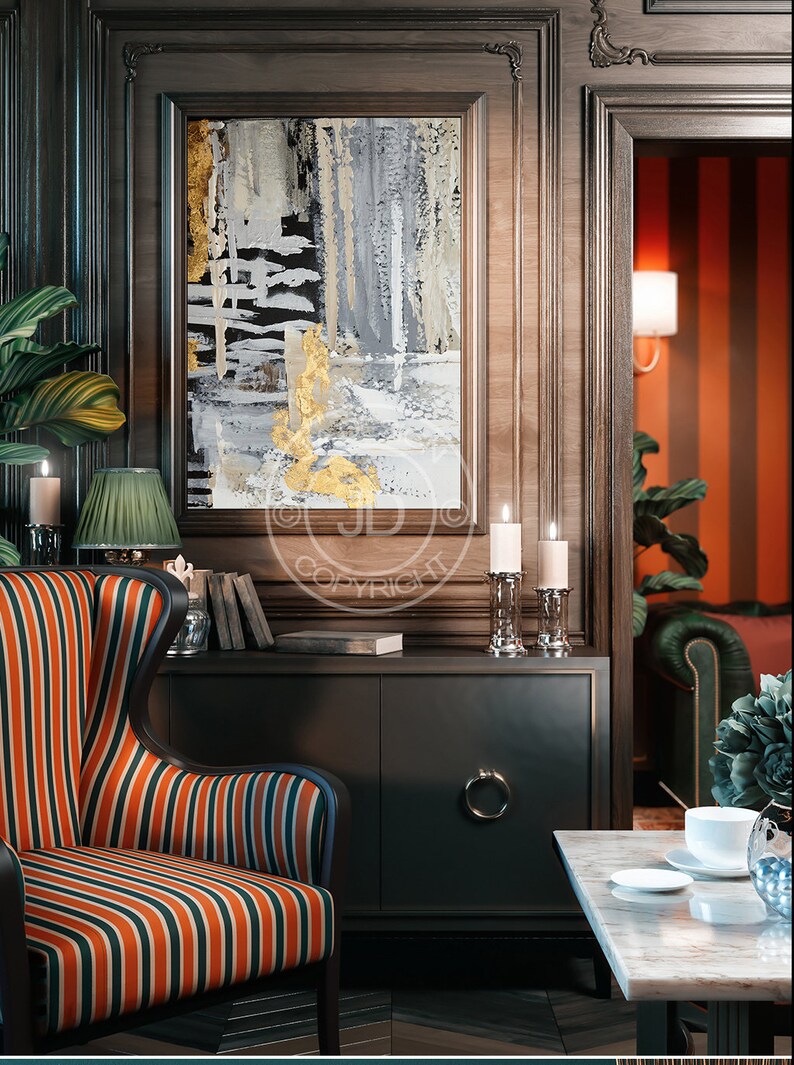 Abstract Transitional Artwork Oil Painting Interplay of - Etsy