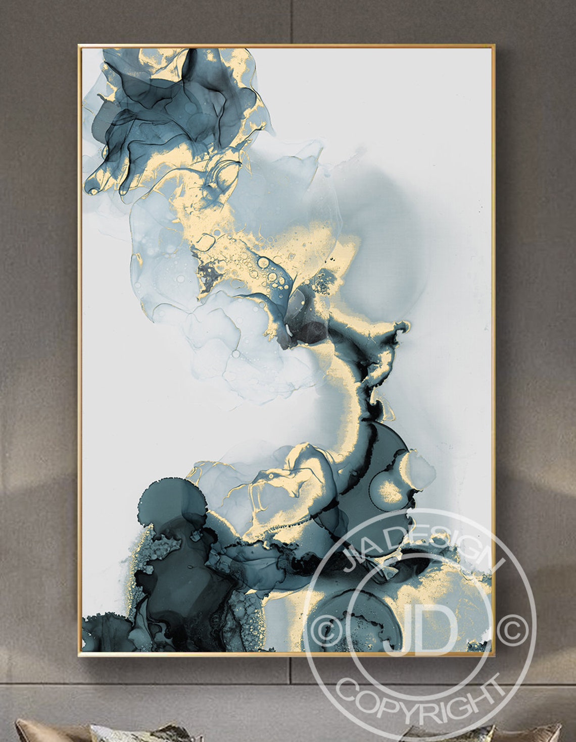 Abstract Alcohol Ink Painting Macro Photo Soft Color - Etsy